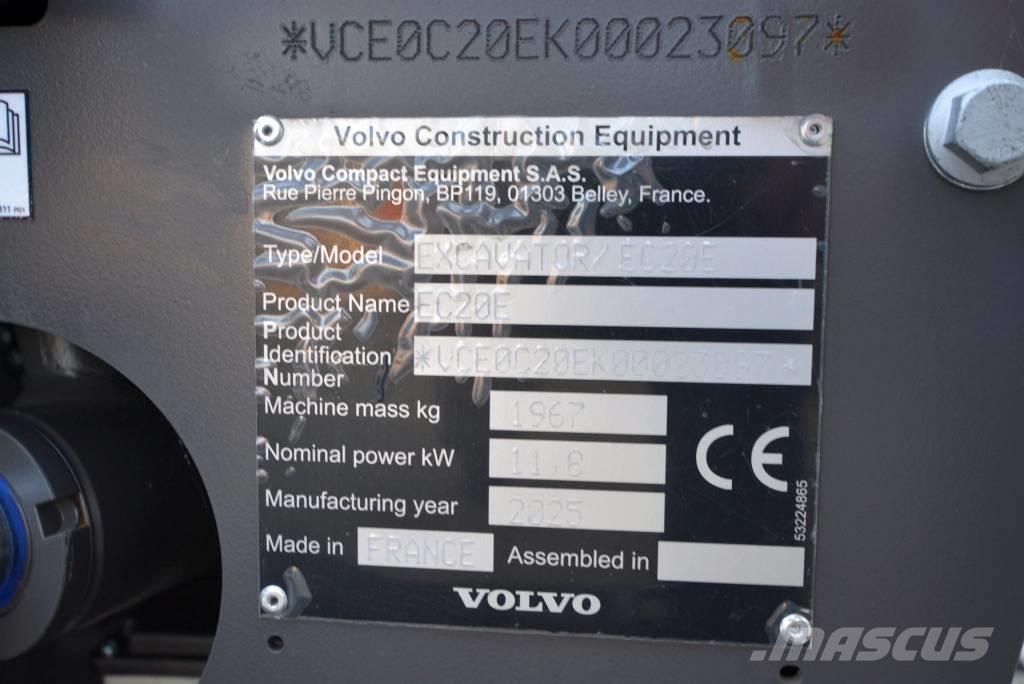 Volvo EC 20 E, 2025, Ravensburg-Oberzell, Baden-Württemberg, Allemagne ...